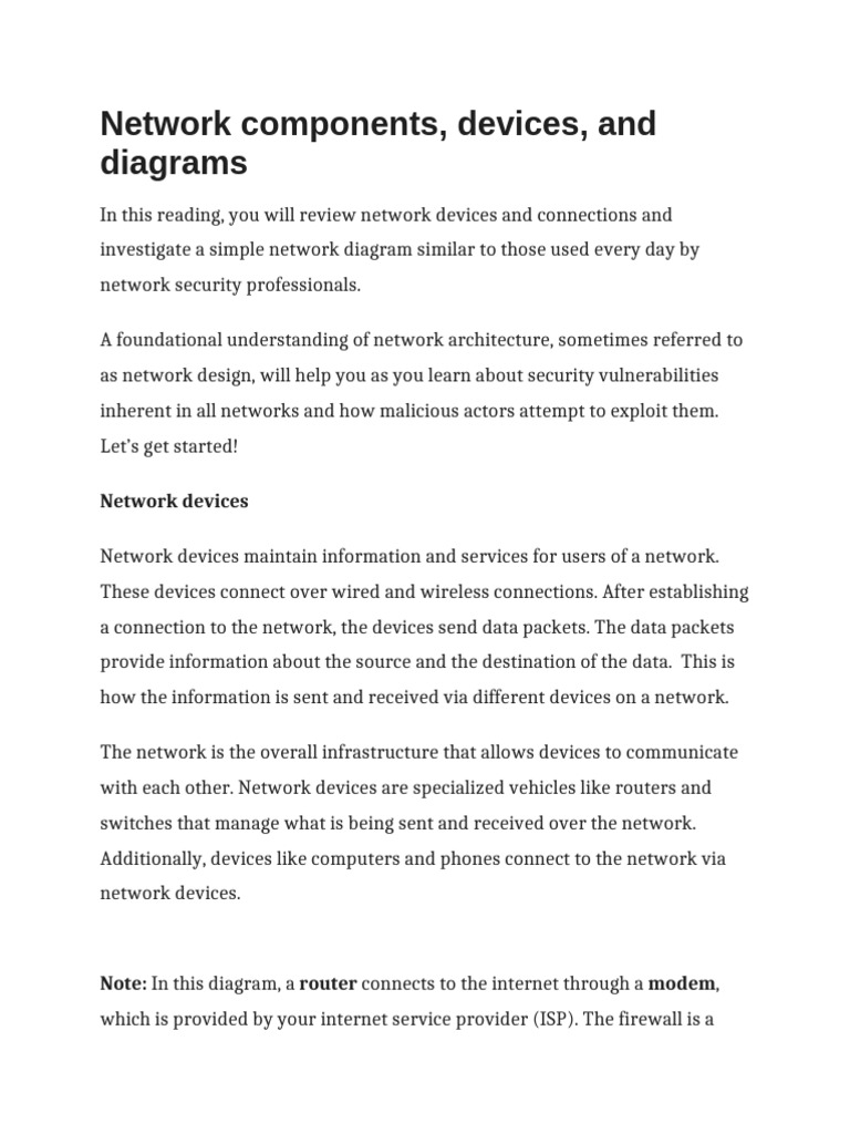 Network Devices and Security Overview | PDF | Computer Network ...