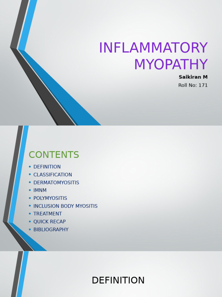 Inflammatory Myopathy | PDF | Inflammation | Medical Specialties