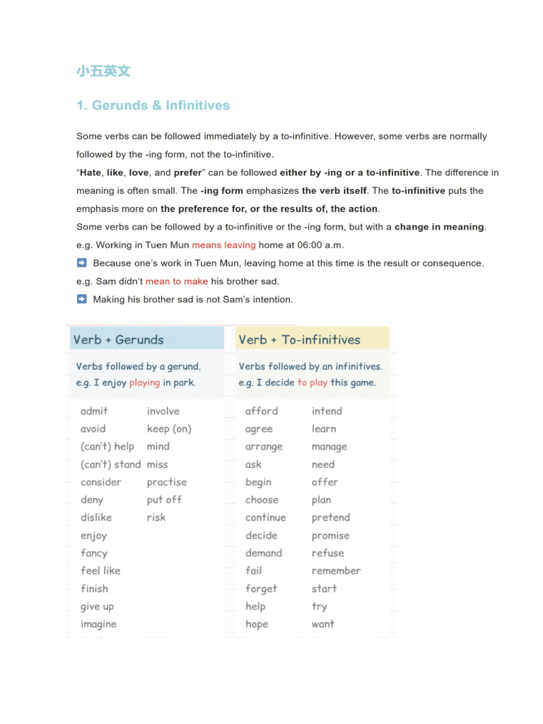 P.5 English Learning Summary | PDF