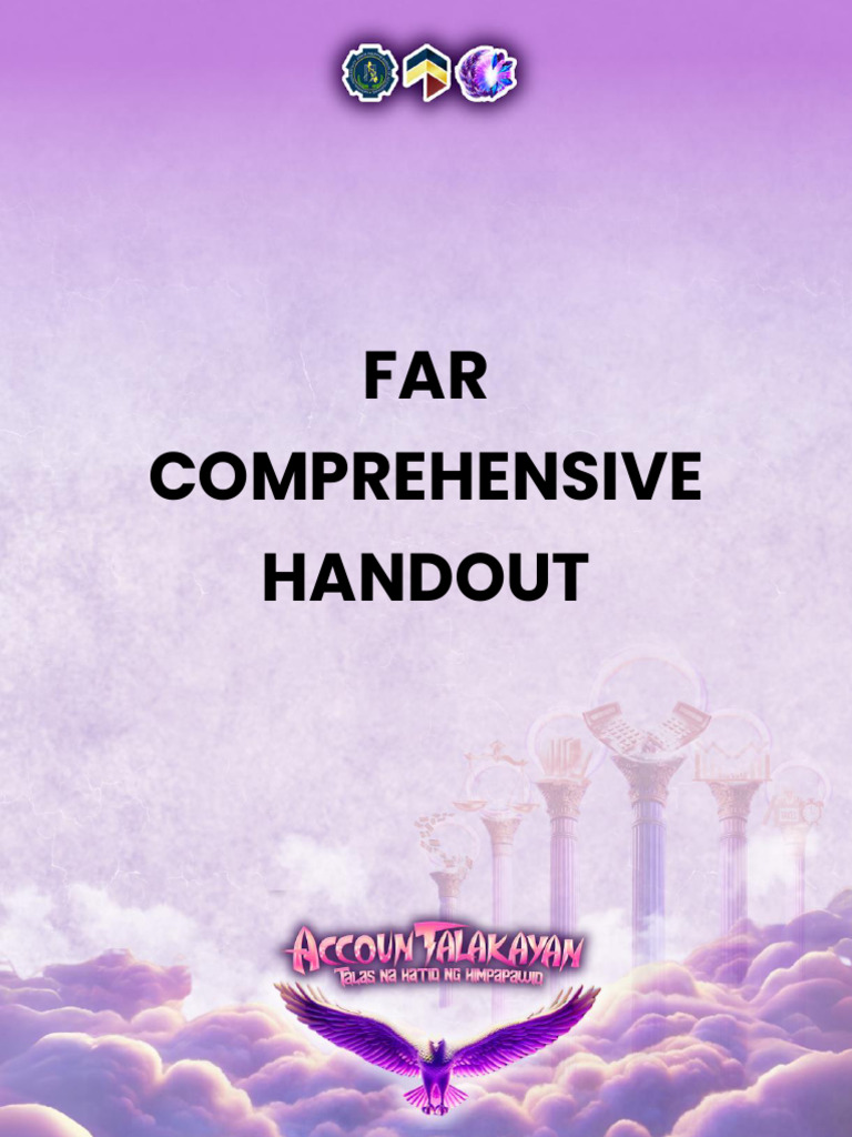 FAR Comprehensive Handout | PDF | Depreciation | Banks