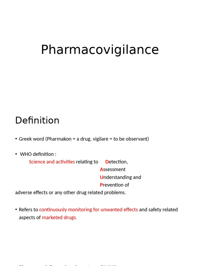 Pharmacovigilance | PDF