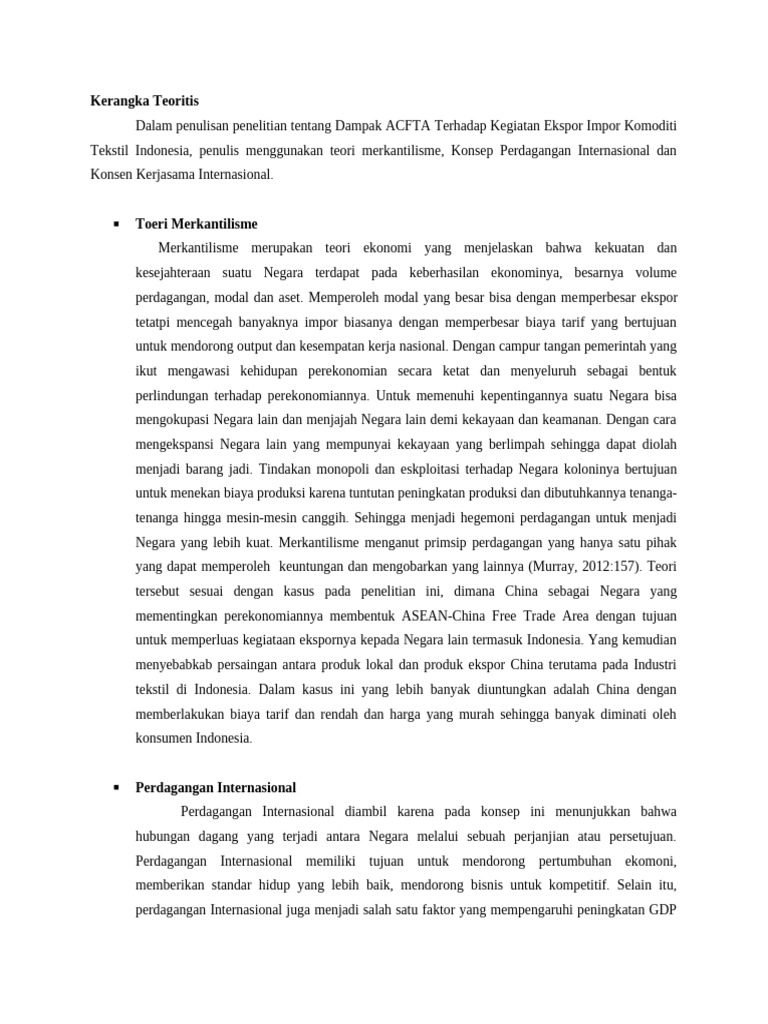 Kerangka Teoritis | PDF