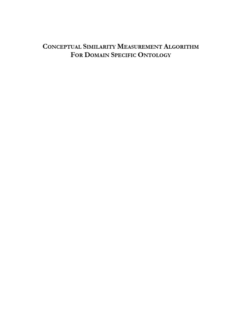 Domain-Specific Ontology Similarity Algorithm | PDF | Ontology ...