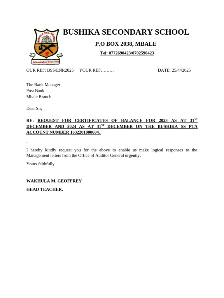 Bushika Secondary School | PDF