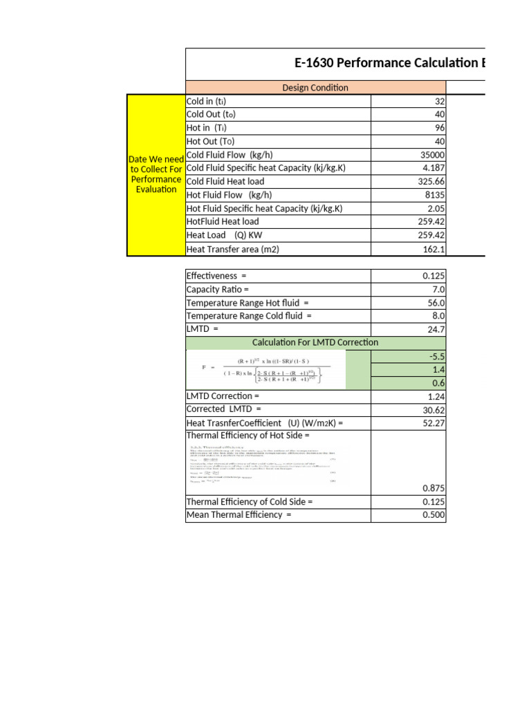 Heat Exchanger Performance Calculation | PDF | Heat | Heat Transfer