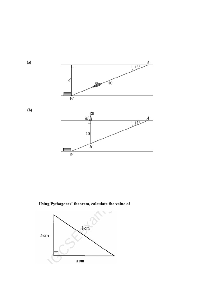 Revision W.S P2 Trigonometry & Bearings. | PDF