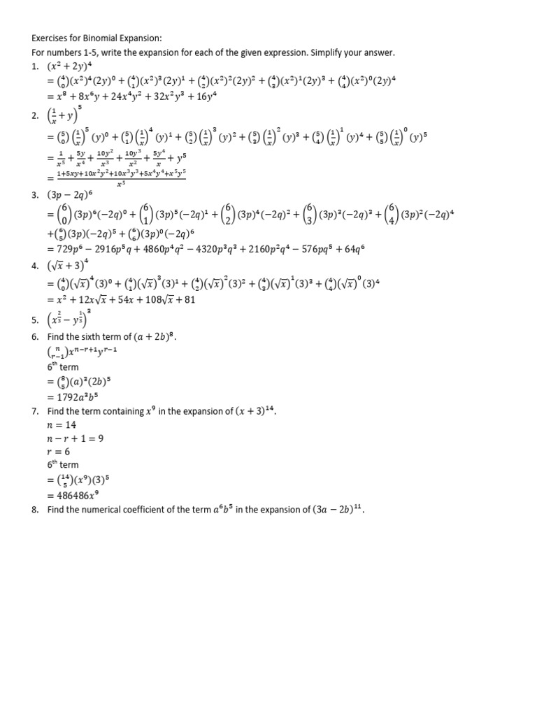 Additional Exercises in Algebra | PDF | Mathematical Concepts | Elementary Mathematics