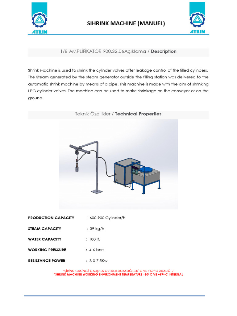 Shrink Machine Operation Manual | PDF | Switch | Boiler