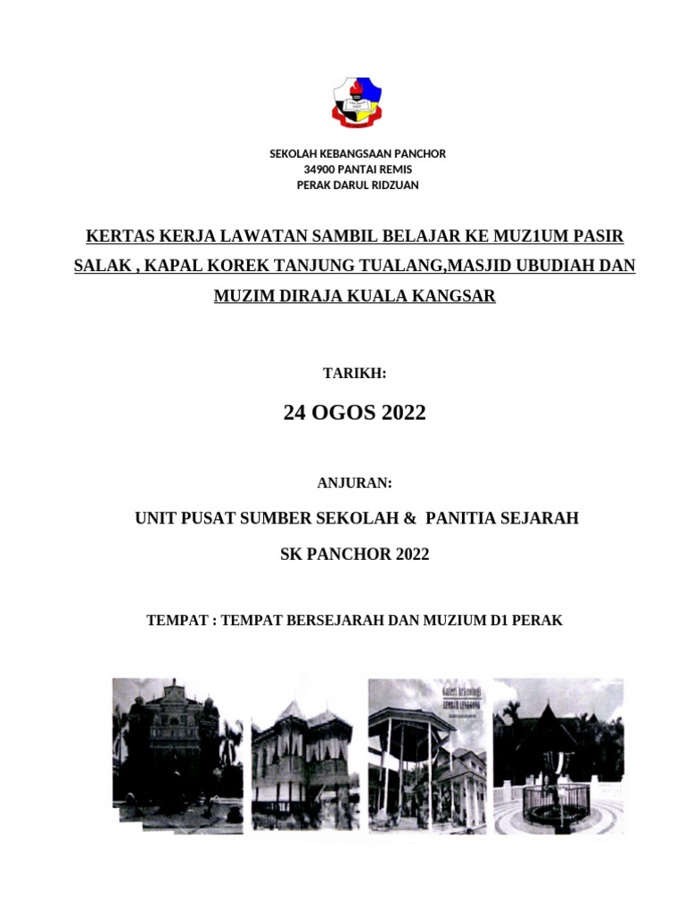 Lawatan Sejarah SK Panchor 2022 | PDF