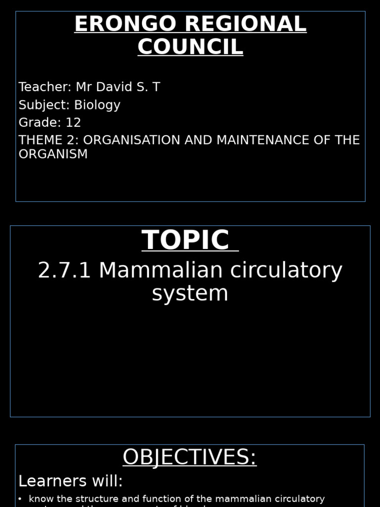 2.7 Transport in Animals (Mammals) | PDF | Circulatory System | Artery