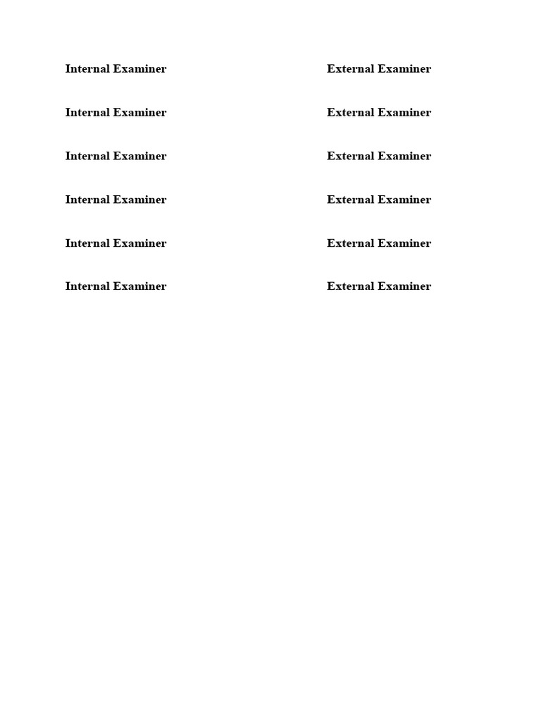 Internal Examiner_External Examiner | PDF