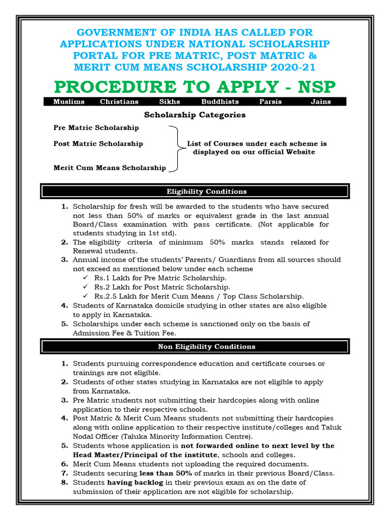 Revised-Procedure To Apply-PRE, PMS & MCM 2020-21 | PDF