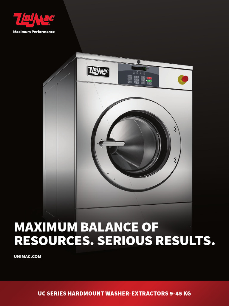 Unimac UC Washer SpecSheet UC20-100 en-WW | PDF | Washing Machine | Mechanical Engineering