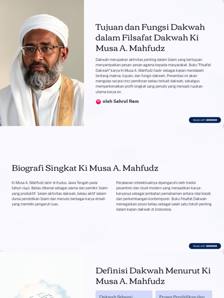 Tujuan Dan Fungsi Dakwah Dalam Filsafat Dakwah Ki Musa A Mahfudz | PDF