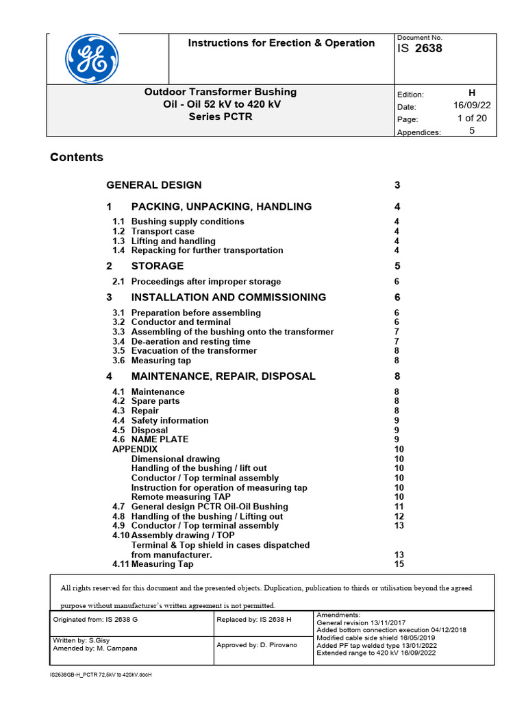 IS2638GB-H PCTR+72,5kV+to+420kV | PDF | Transformer | Manufactured Goods