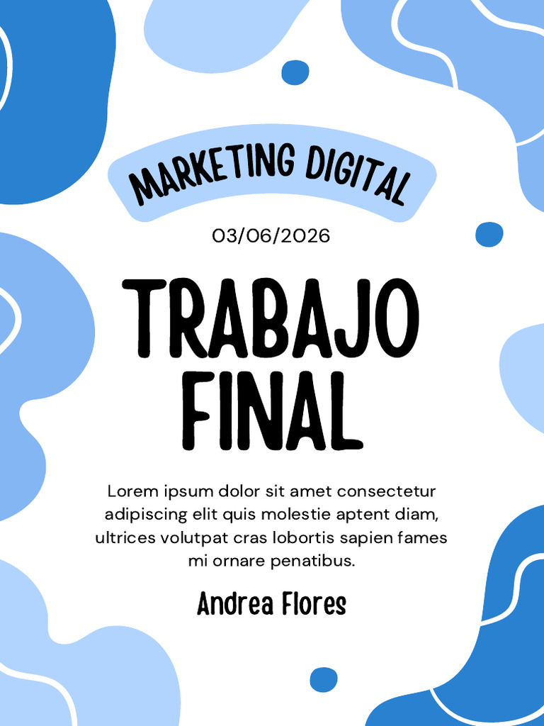 Documento A4 Portada de Trabajo Final Proyecto Organico Azul - 20250514 ...