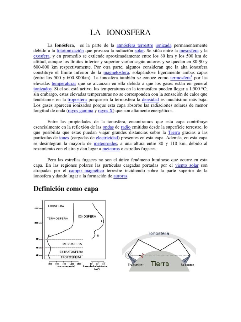 IONOSFERA | PDF | Ionosfera | Fenomeno fisico