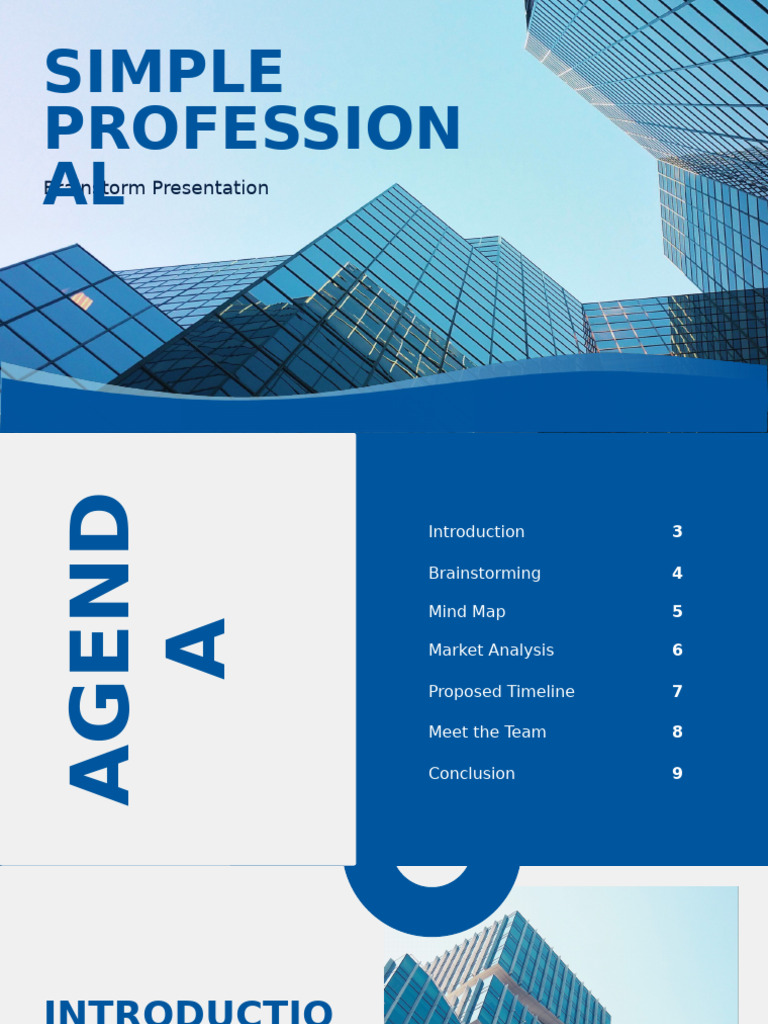 Simple Professional Brainstorm Presentation | PDF