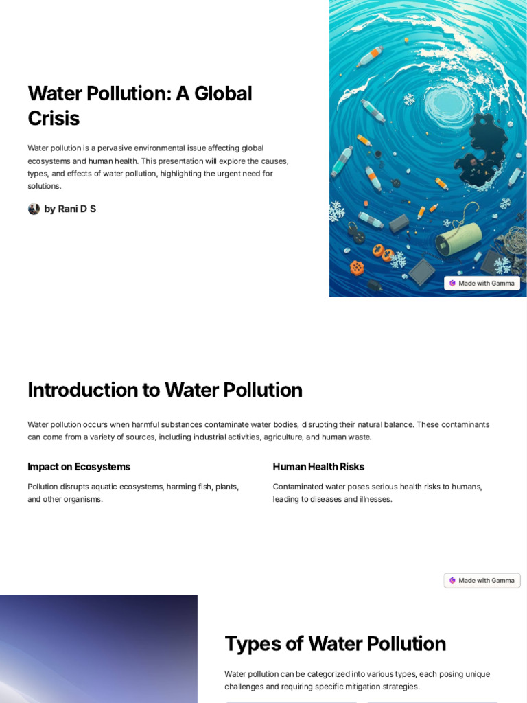Water Pollution A Global Crisis | PDF | Water Pollution | Pollution
