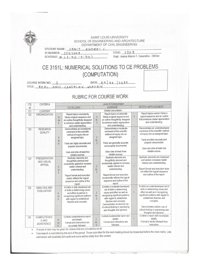 Real and Complex Matrix | PDF