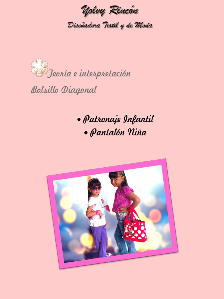 7.1 Teoría e Interpretación Bolsillo Diagonal - Pantalón Infantil Niña ...