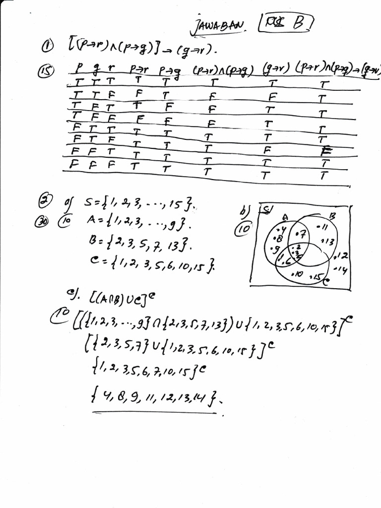 Kunci UTS MTK B | PDF