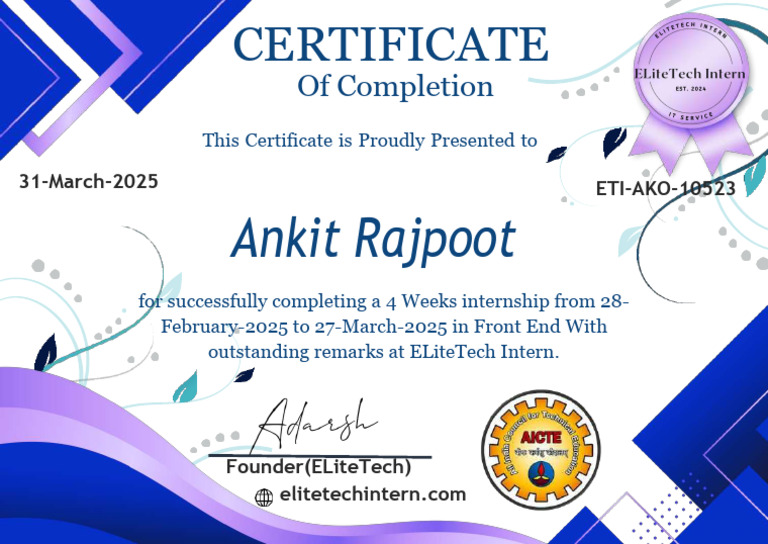 Elite TechIntern | PDF