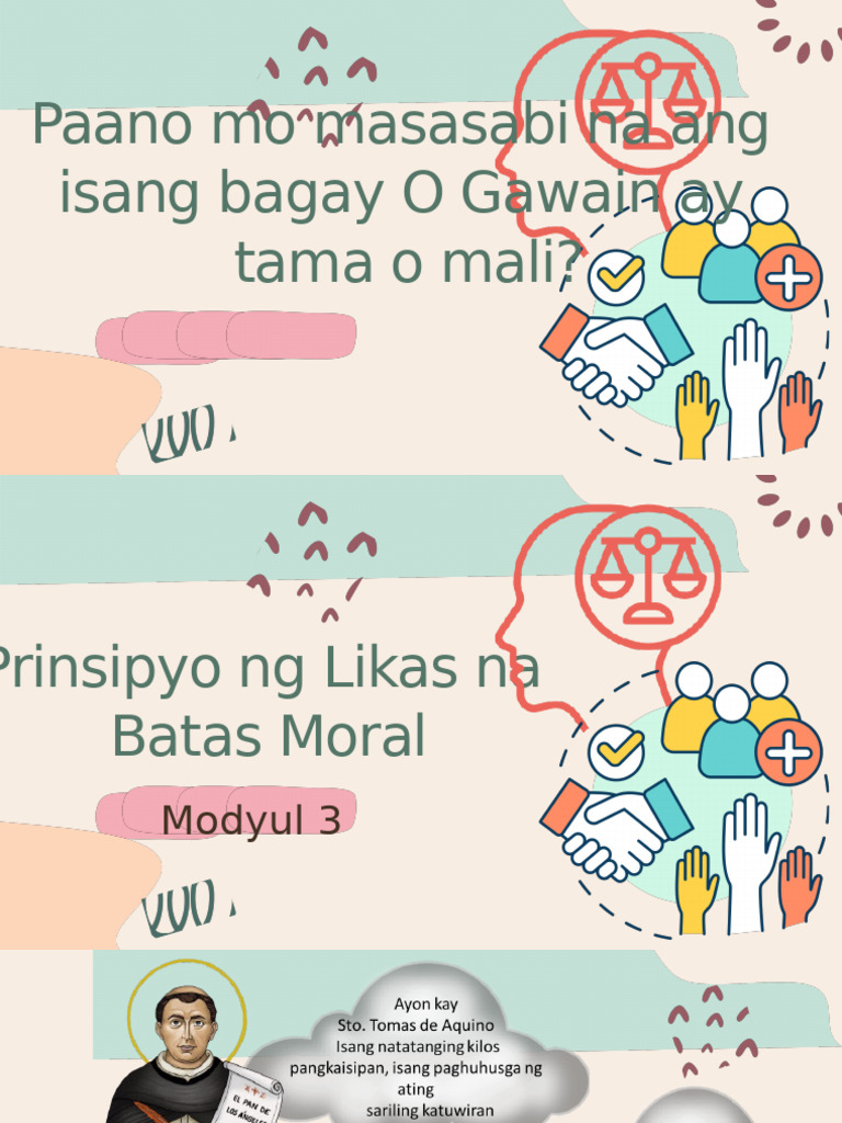 MODULE 3 Prinsipyo NG Likas Na Batas Moral | PDF