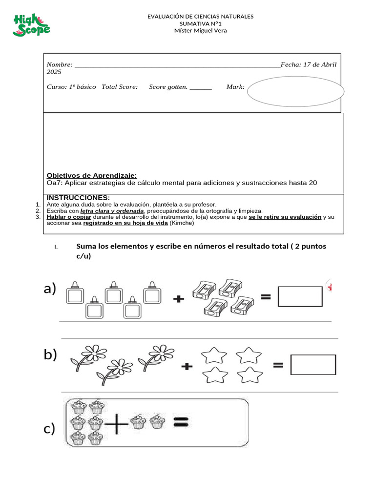 Prueba Matematicas 2 | PDF