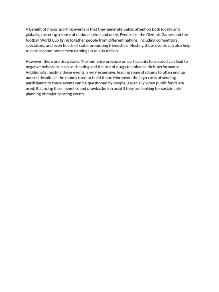 Major Sports Events | PDF