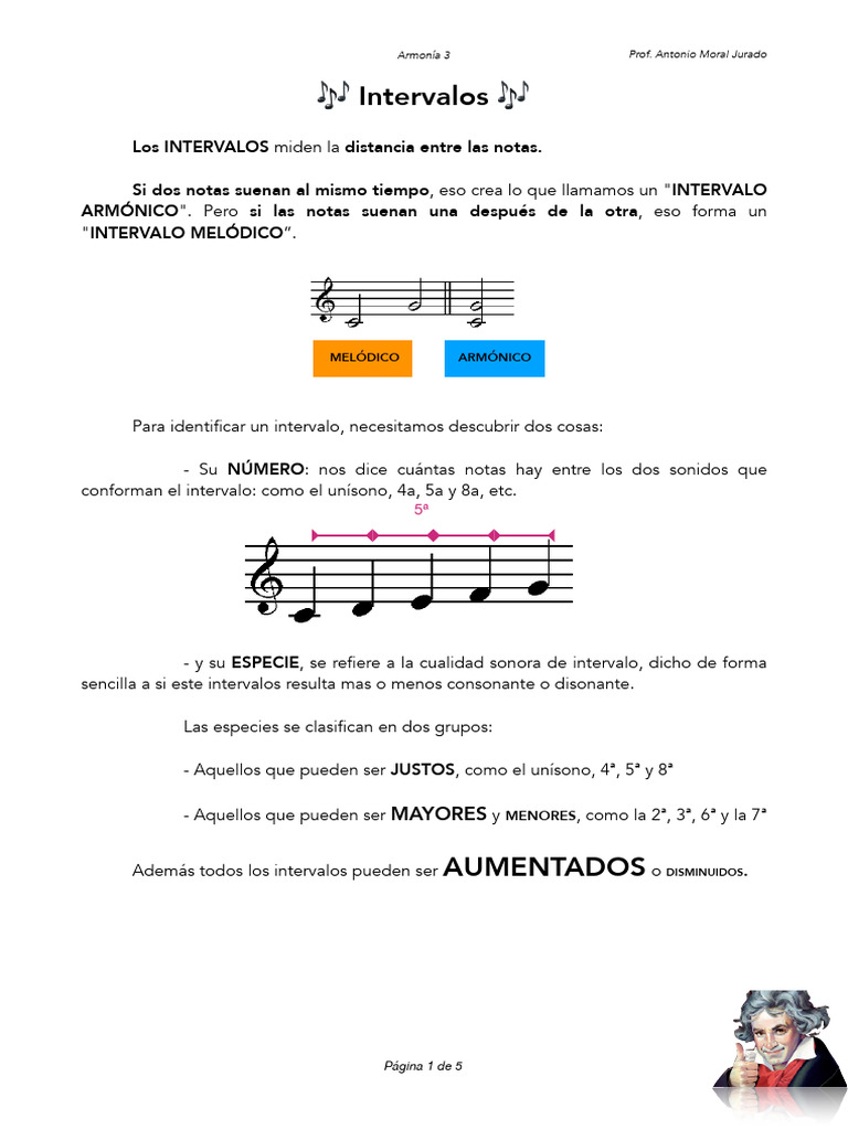 001 Intervalos | PDF | Intervalo (música) | Escala (música)