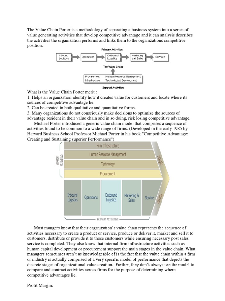 Porters Value Chain | PDF | Value Chain | Competitive Advantage