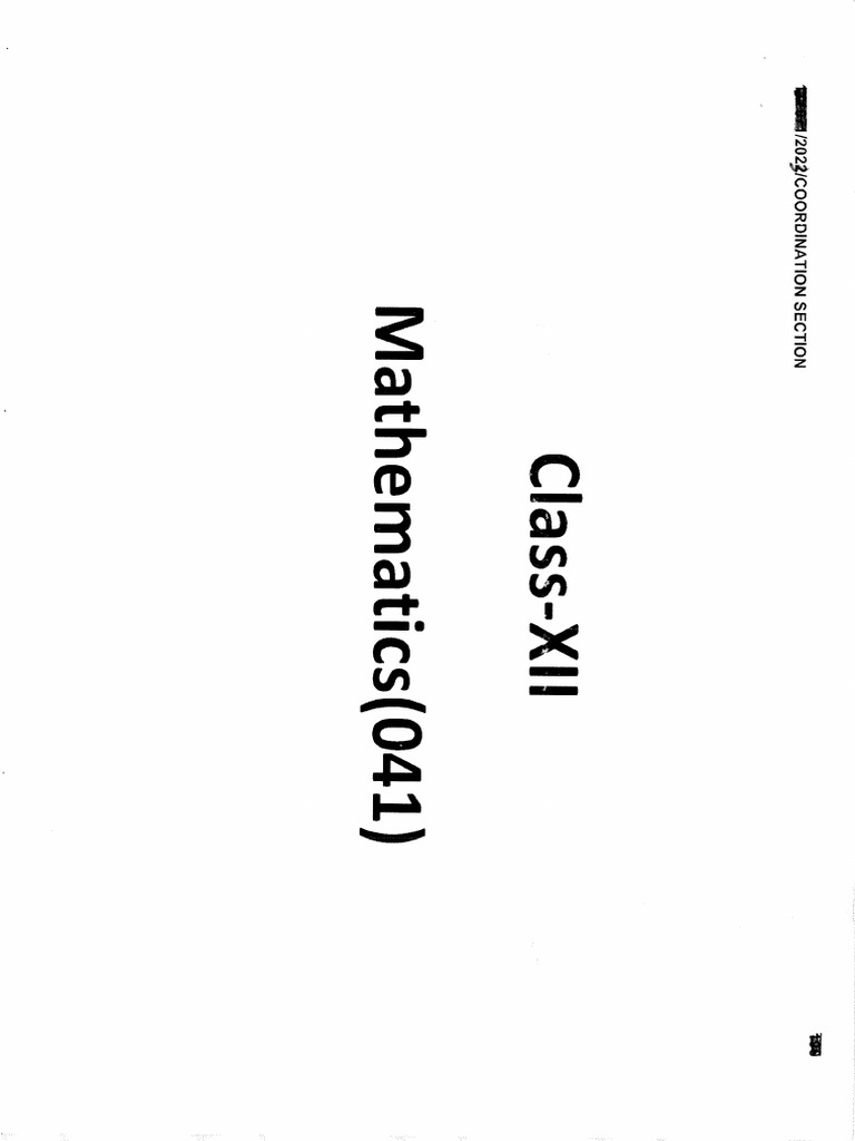 CBSE Class 12 Mathematics Topper Answer Sheet 2023 PDF | PDF