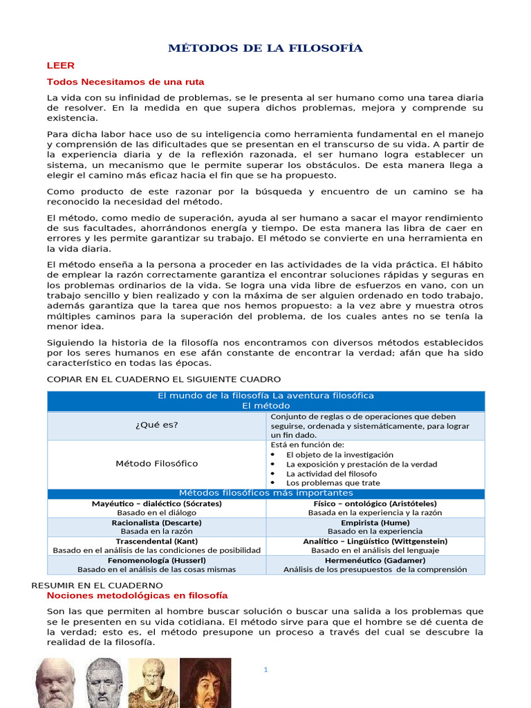 Guia Metodos Filosoficos | PDF | Verdad | Dialéctico