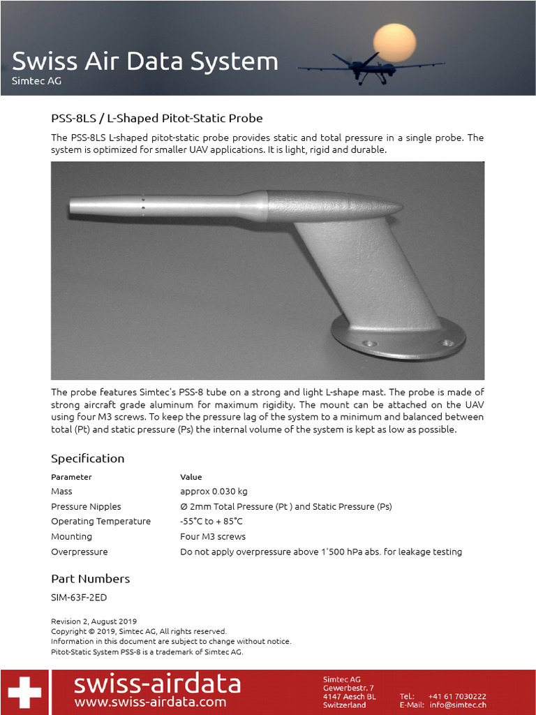 L-Shaped Pitot-Static Probe Overview | PDF