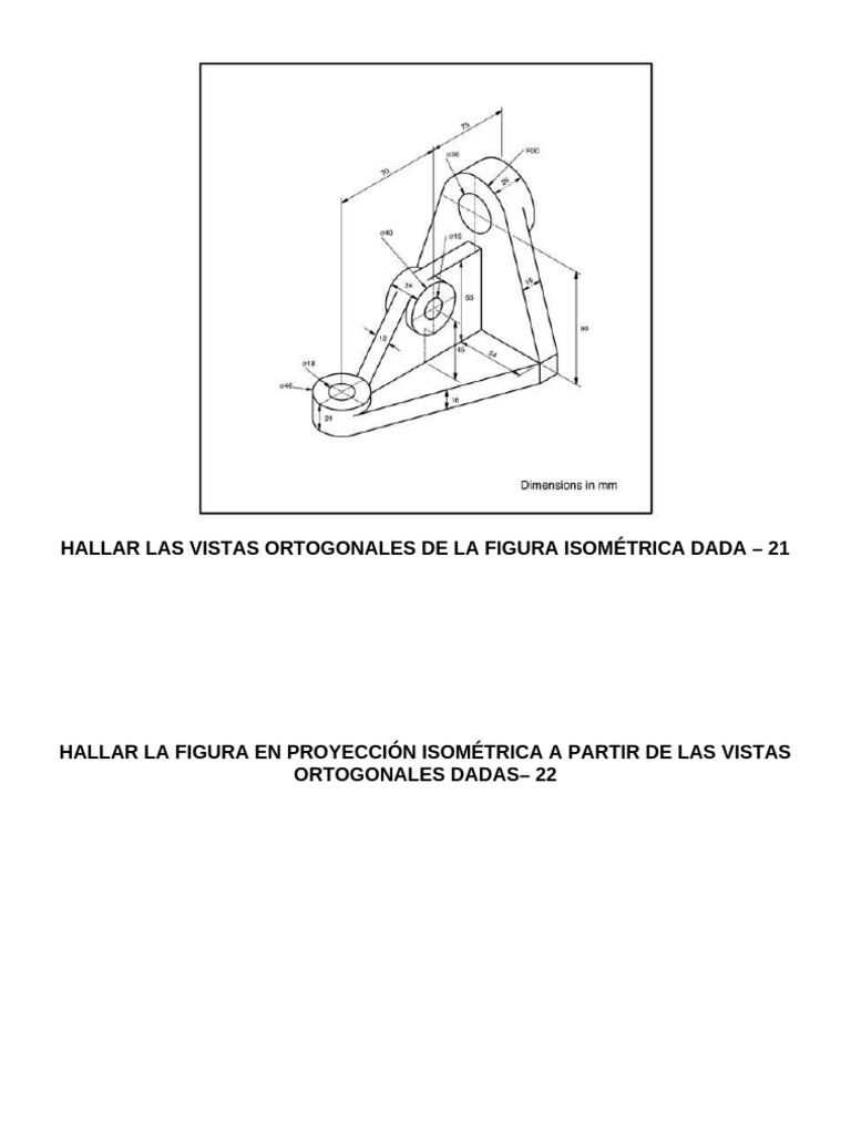 Proyección Isométrica de La Figura - 24 | PDF