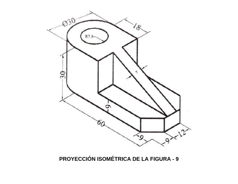Proyección Isométrica de La Figura - 9 | PDF