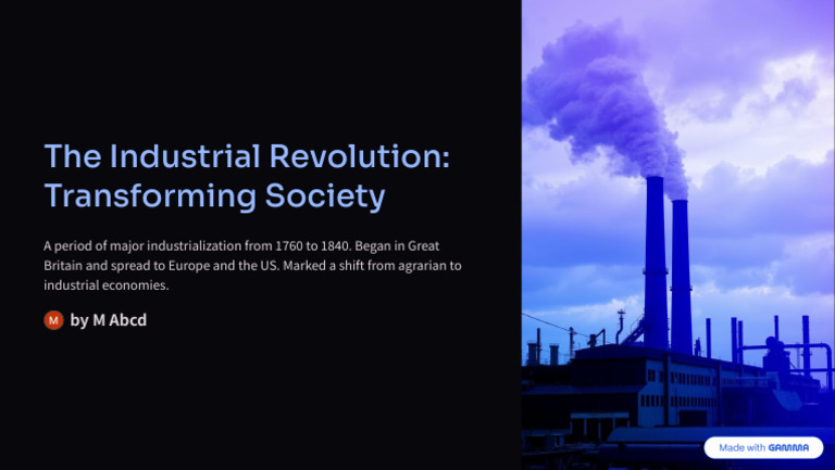 The-Industrial-Revolution-Transforming-Society | PDF