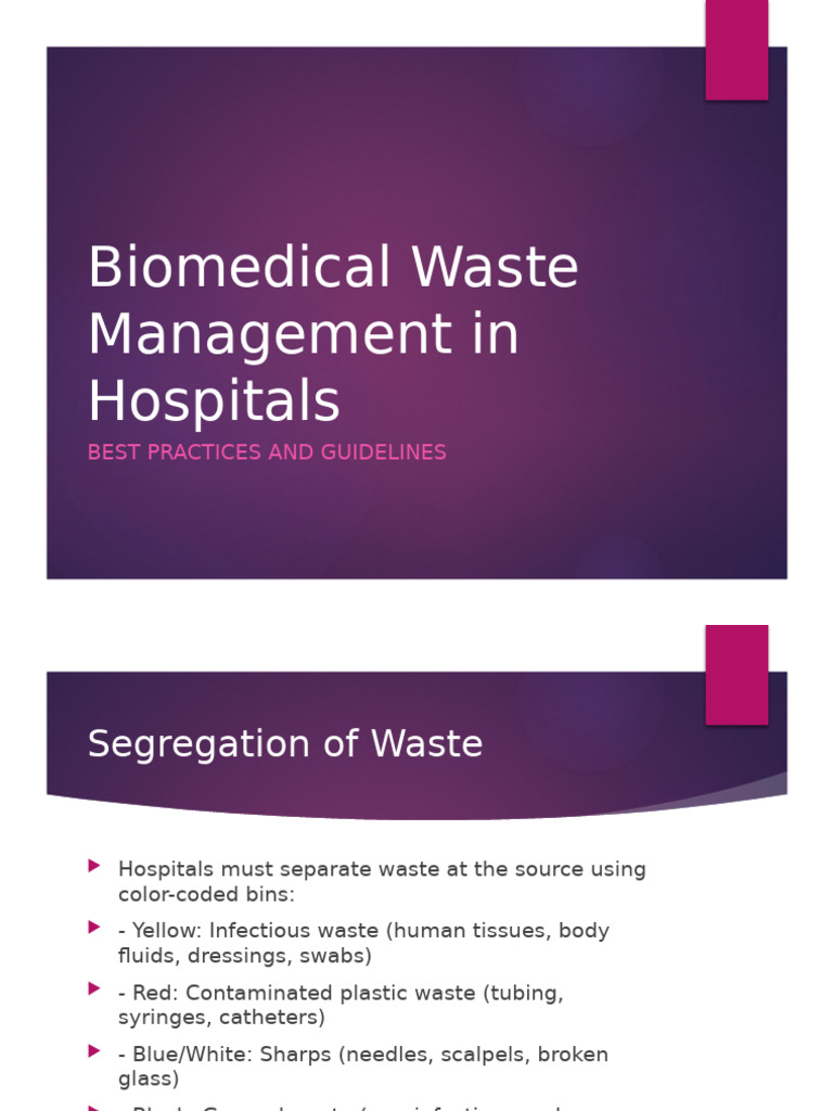 Biomedical Waste Management | PDF