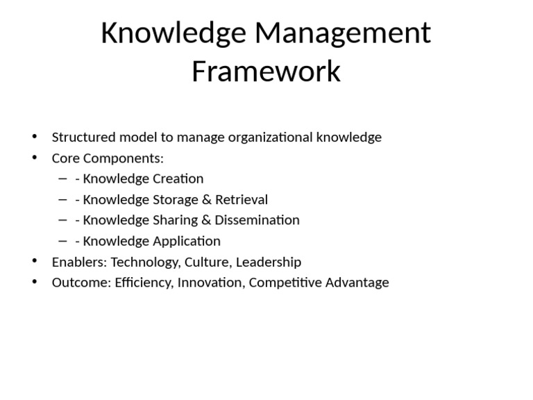 Knowledge_Management_Framework-1 | PDF