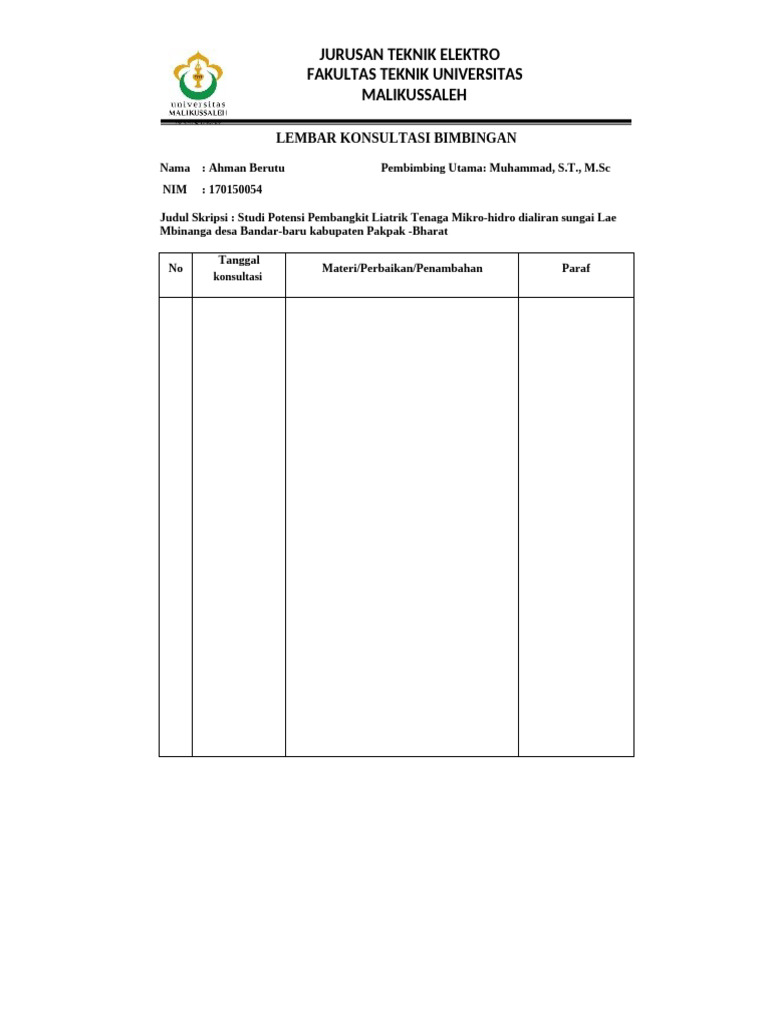 Lembar Konsul | PDF