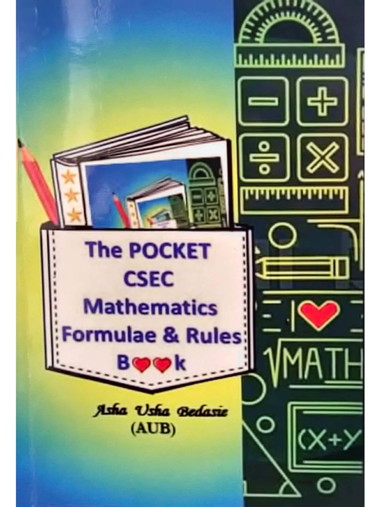 The Pocket CSEC Mathematics Formulae and Rules Book | PDF