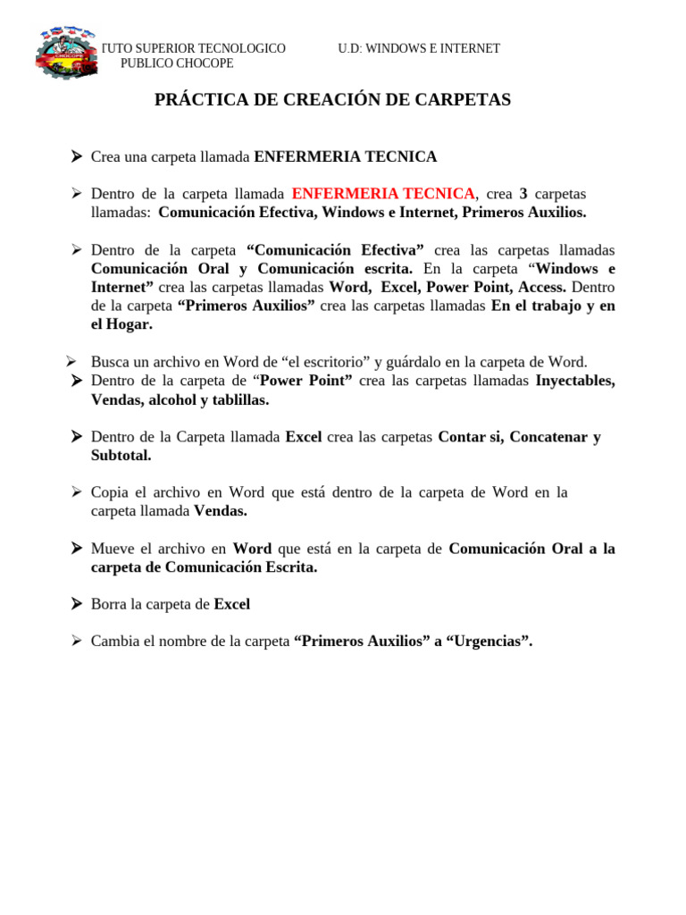 Tarea 4 Creacion de Carpetas Enf | PDF