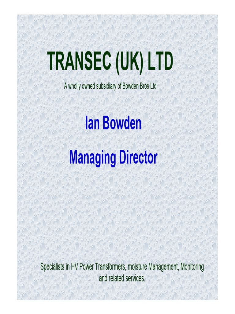Presentacion Transec ENG | PDF | Transformer | Insulator (Electricity)