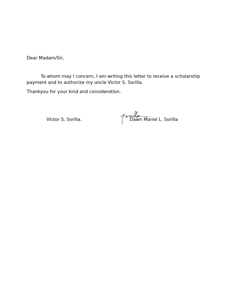 Authorization Letter. Dms. | PDF