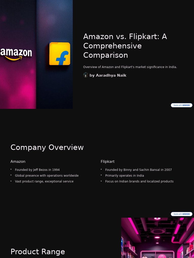 Amazon Vs Flipkart A Comprehensive Comparison | PDF
