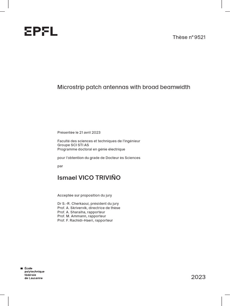 EPFL_TH9521 | PDF | Antenna (Radio) | Unmanned Aerial Vehicle