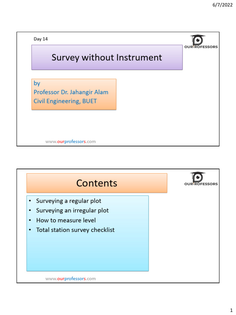 Survey Without Instrument | PDF