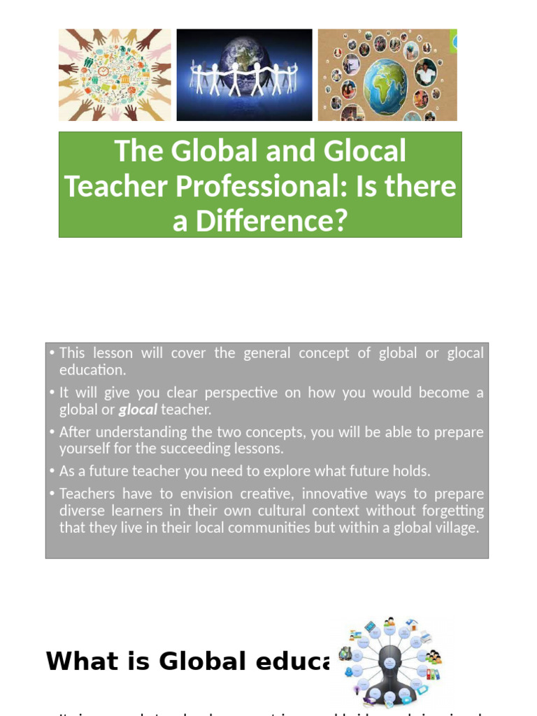 The Global and Glocal Teacher Professional | PDF | Social Psychology ...