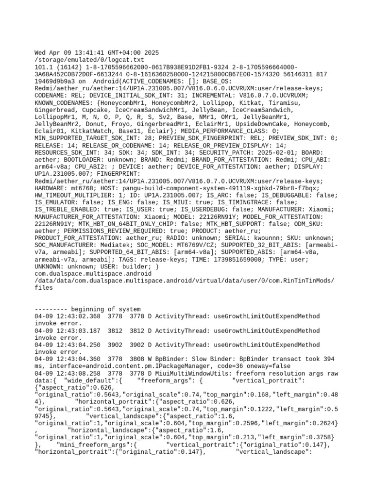 Logcat | PDF | Mobile Linux | Smartphone